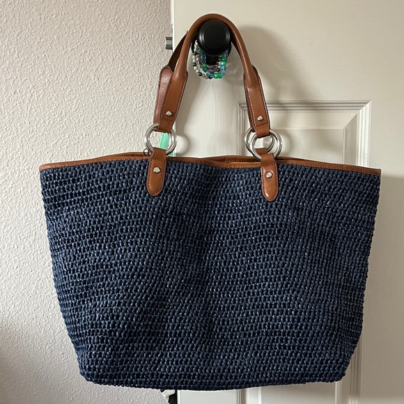 Lauren Ralph Lauren | Bags | Lauren Ralph Lauren Raffia Claridge Large ...